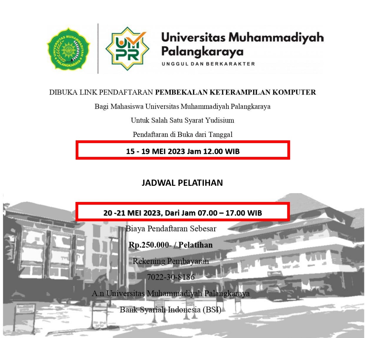 PEMBEKALAN KETERAMPILAN KOMPUTER – FT UMPR